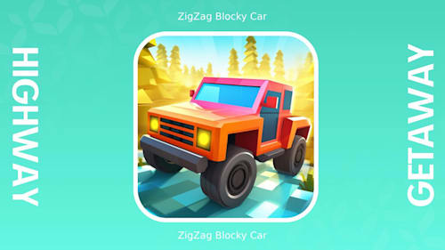 Highway Getaway: ZigZag Blocky Car | Switcher